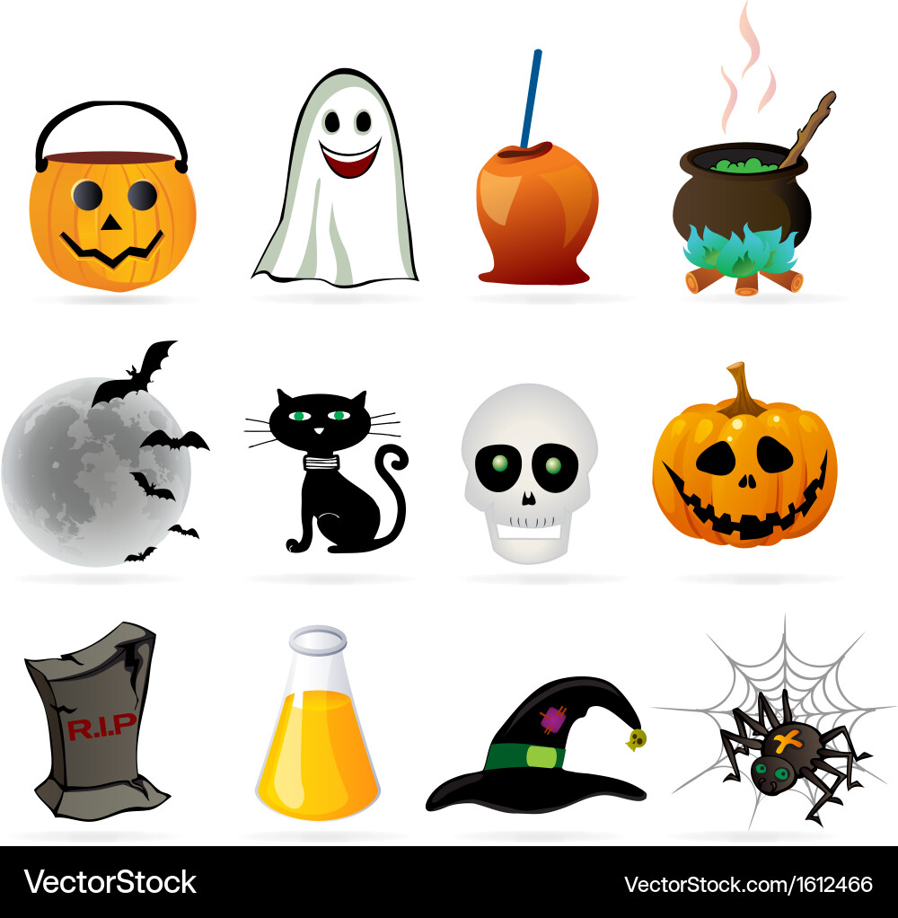 Halloween Icon Collection Royalty Free Vector Image