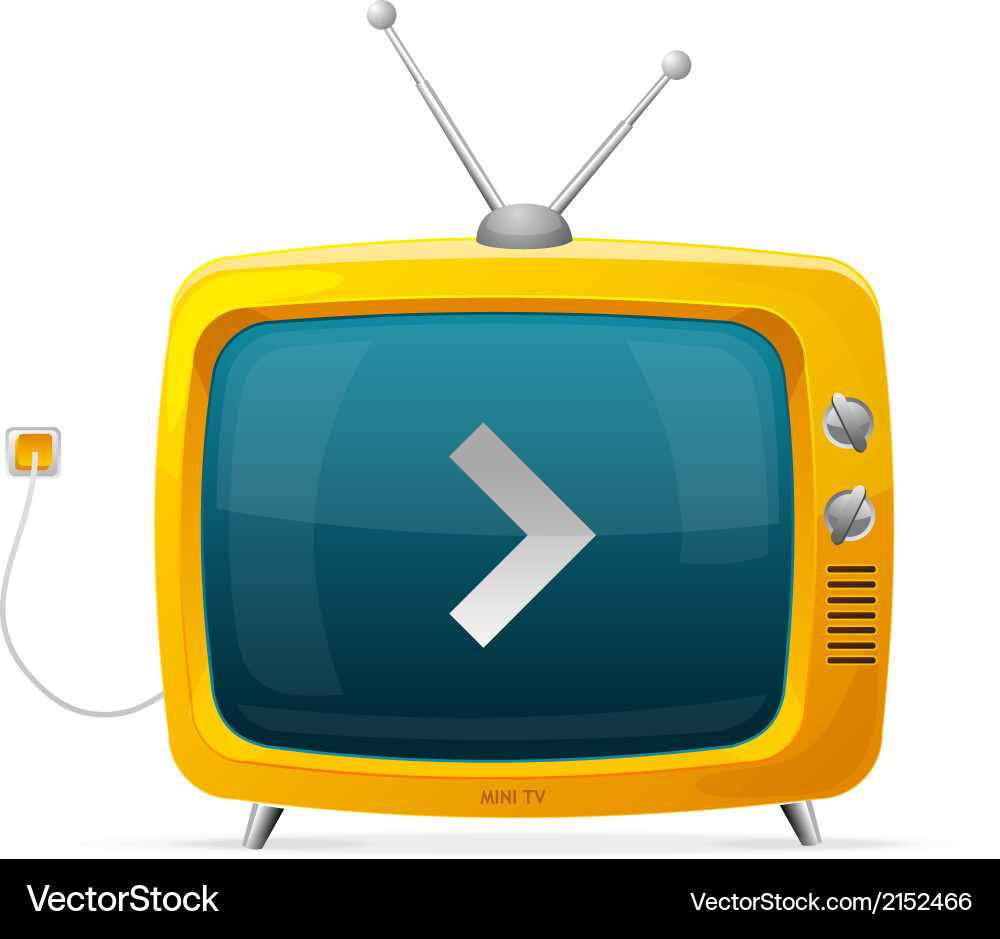 Retro Television Set Royalty Free Vector Image