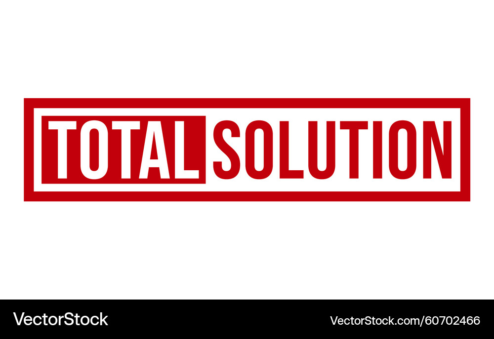 Total solution rubber stamp on white background Vector Image