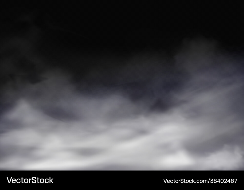 3d realistic transparent fog grey mist Royalty Free Vector