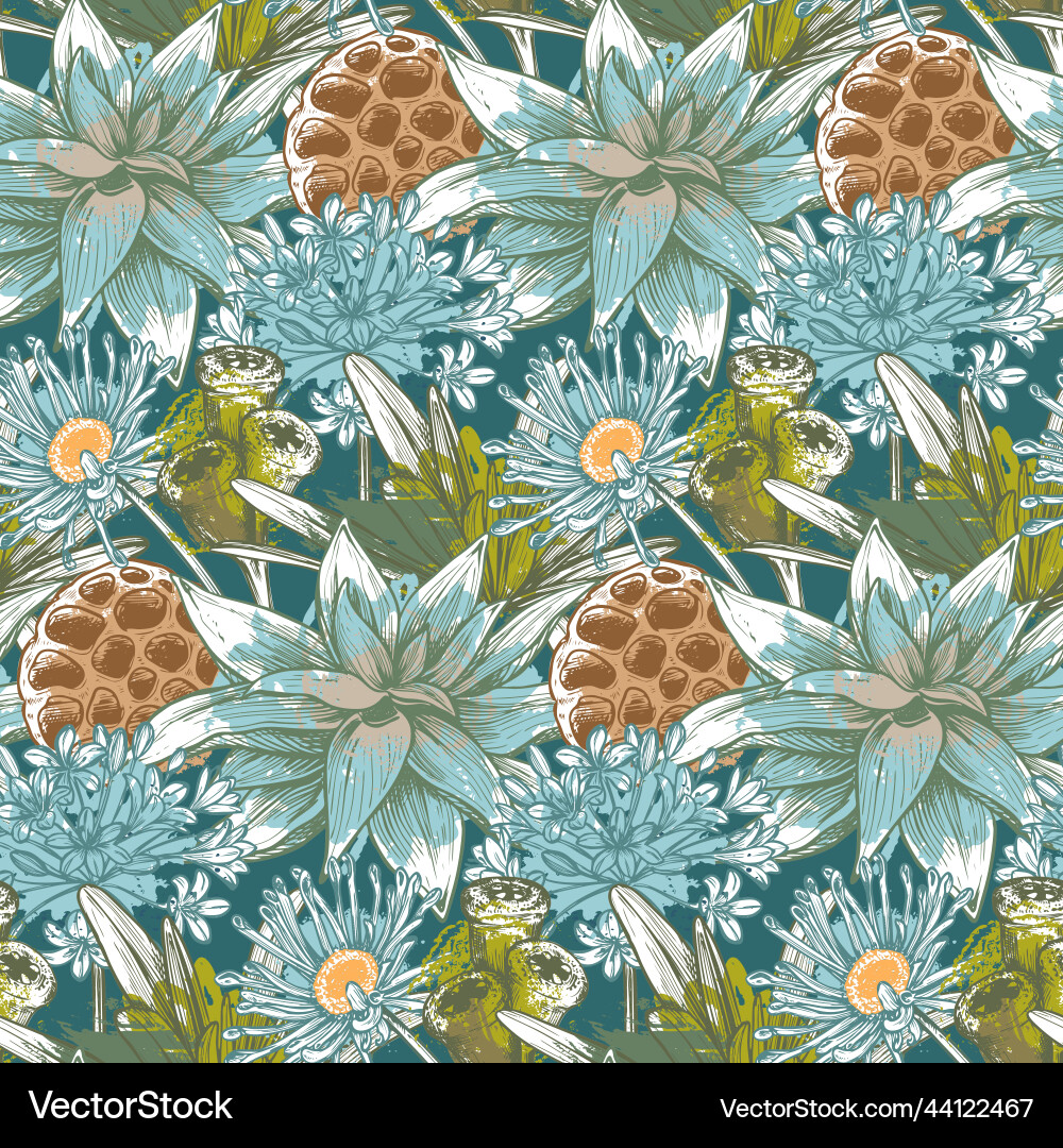 African Floral Pattern Royalty Free Vector Image