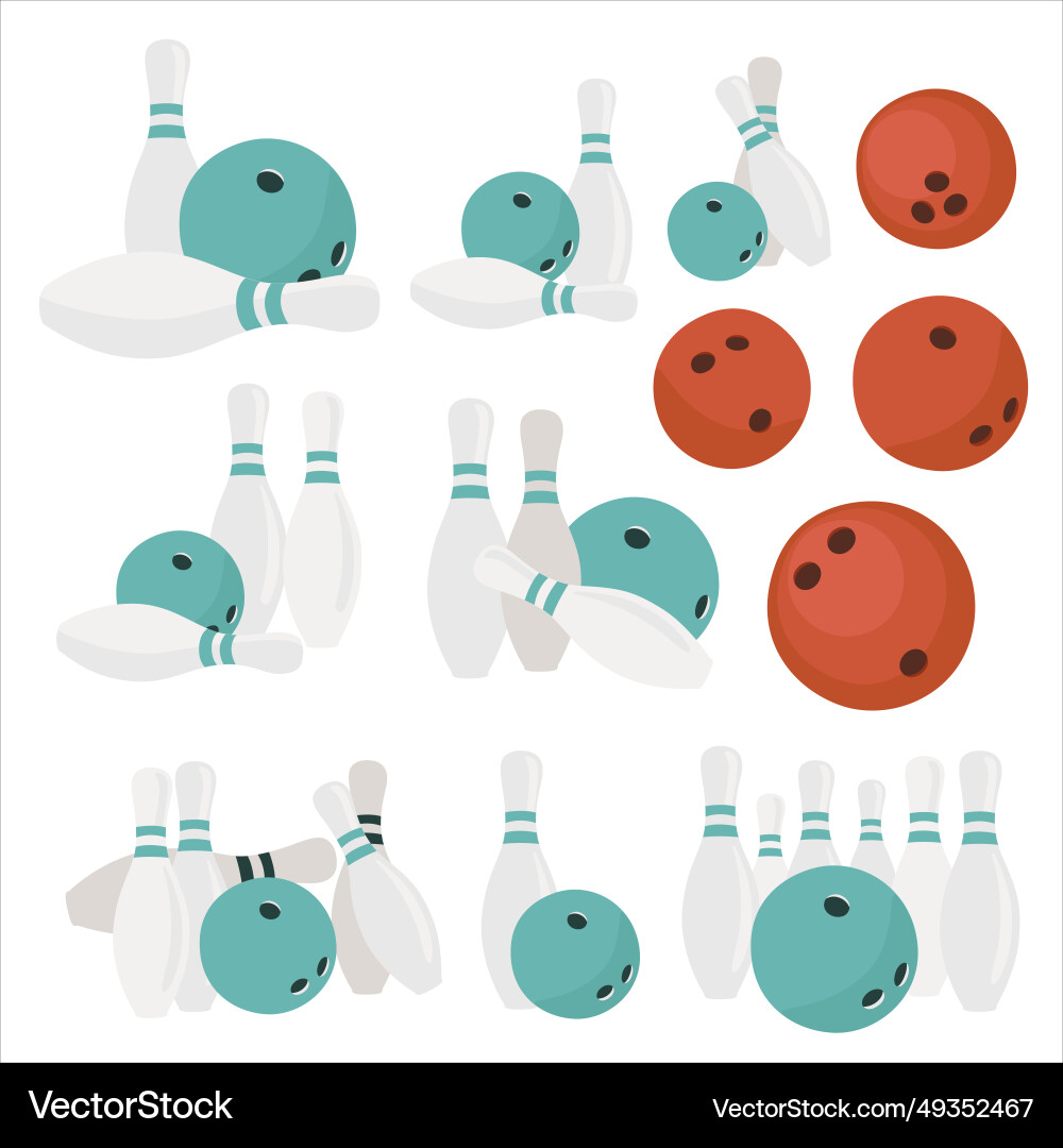 Bowling Ball and Pin Royalty Free Vector Image