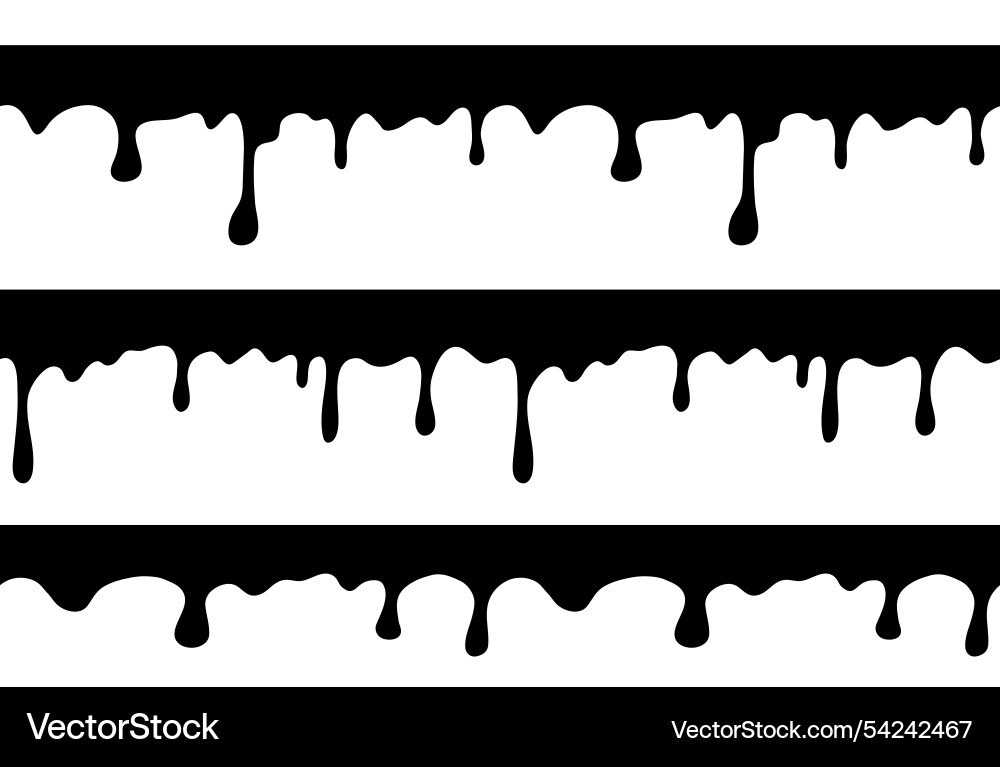 Flows of liquid paint melt caramel ink Royalty Free Vector