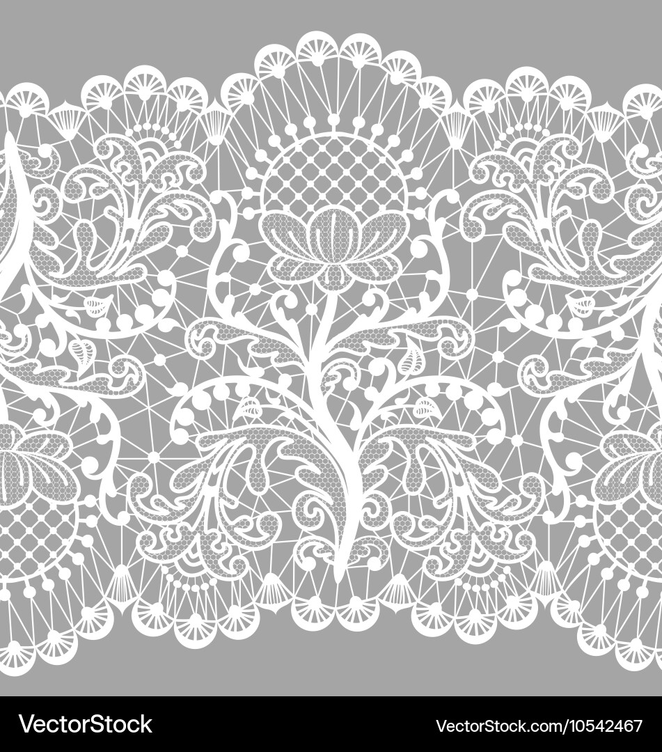 Seamless lace border Royalty Free Vector Image