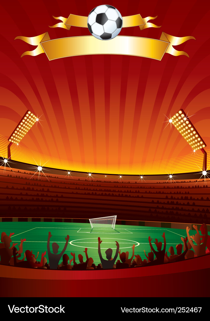 Soccer Stadium - Crowd Scene Royalty Free Vector Image
