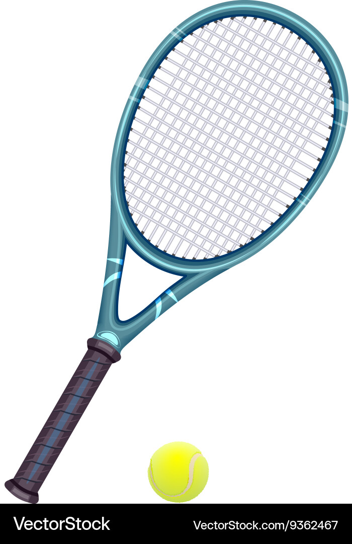 Tennis racket and ball Royalty Free Vector Image