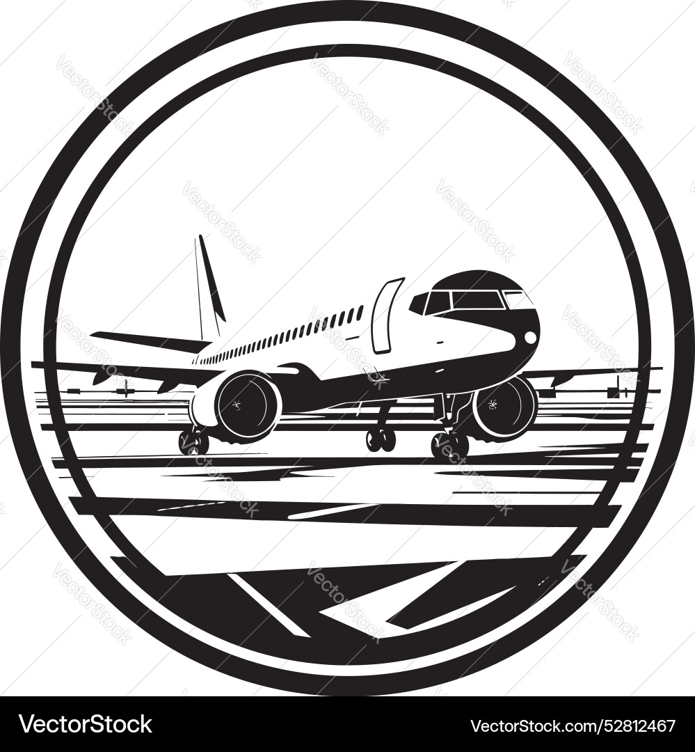 Terminal tapestry emblematic symbol airfield Vector Image