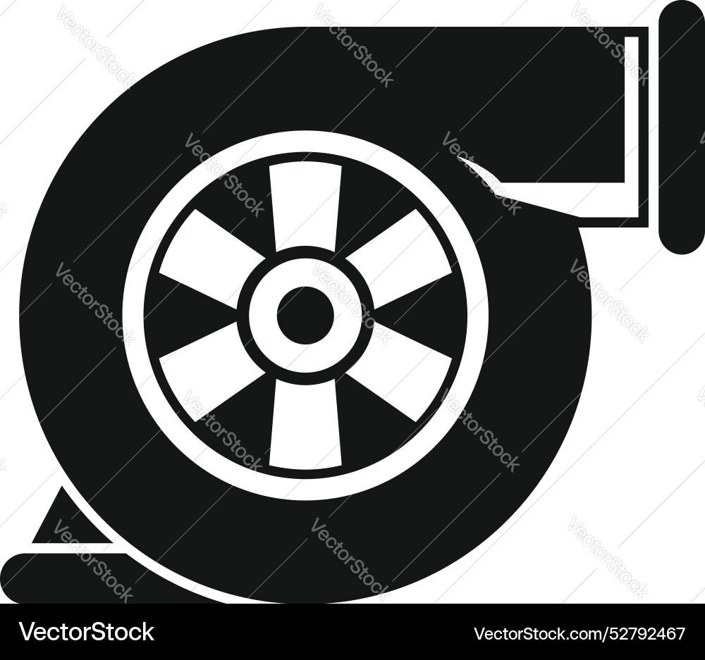 Turbocharger increasing pressure in combustion Vector Image
