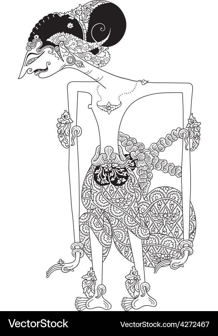 Yudistira Royalty Free Vector Image - VectorStock