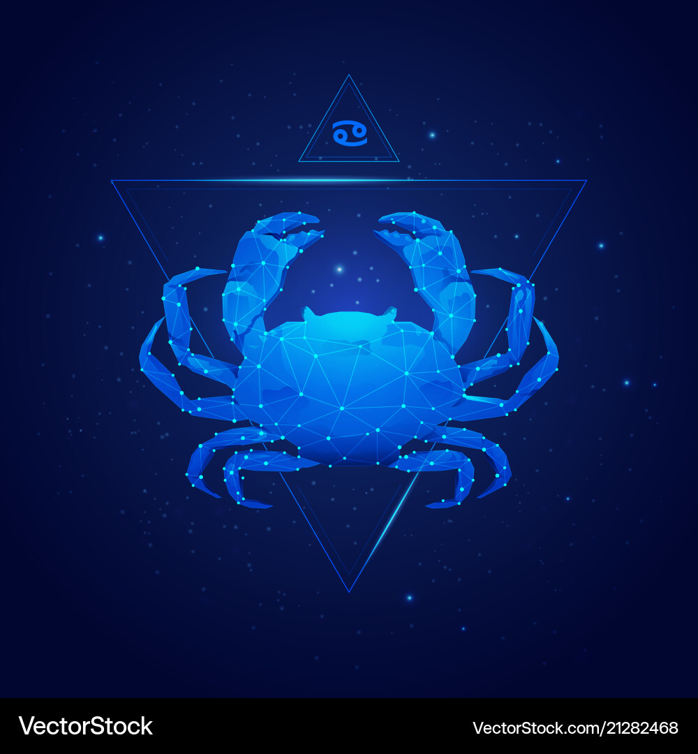 Cancer Zodiac Sign - Galaxy Royalty Free Vector Image