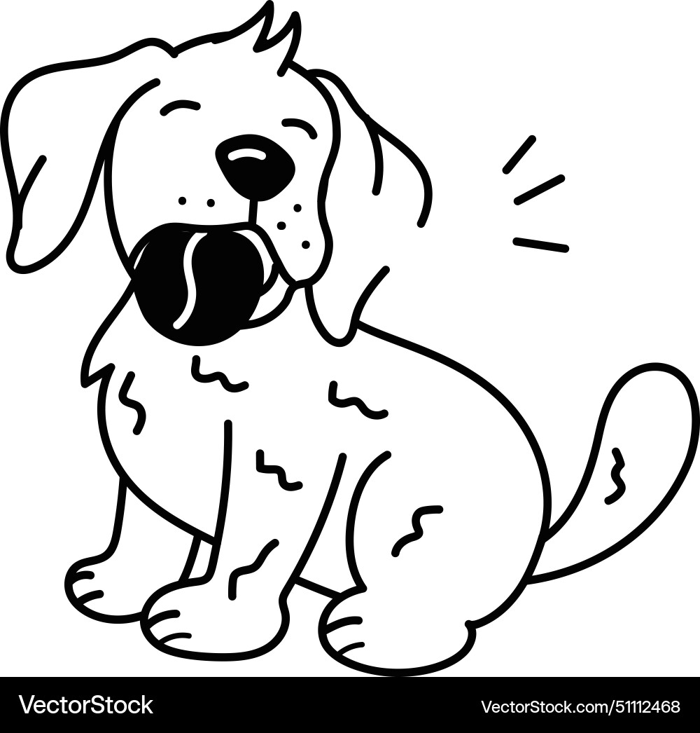 Dog ball Royalty Free Vector Image - VectorStock