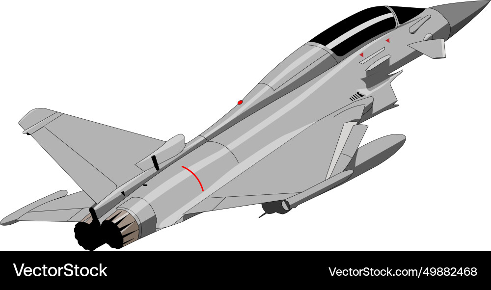 Eurofighter Typhoon Jet Takeoff Drawing Royalty Free Vector