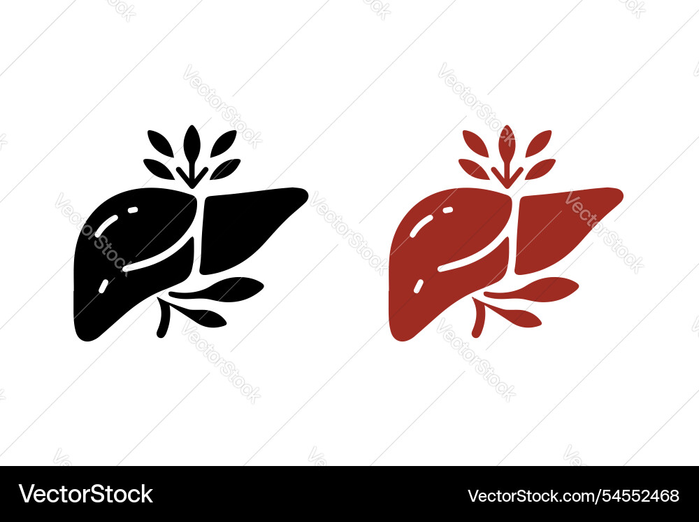 Human liver silhouette Royalty Free Vector Image