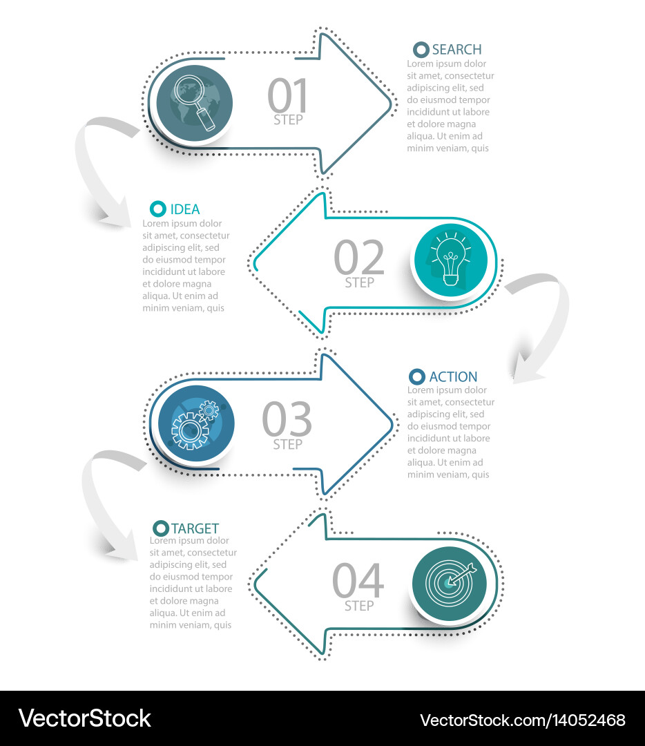 Infographic with arrows Royalty Free Vector Image