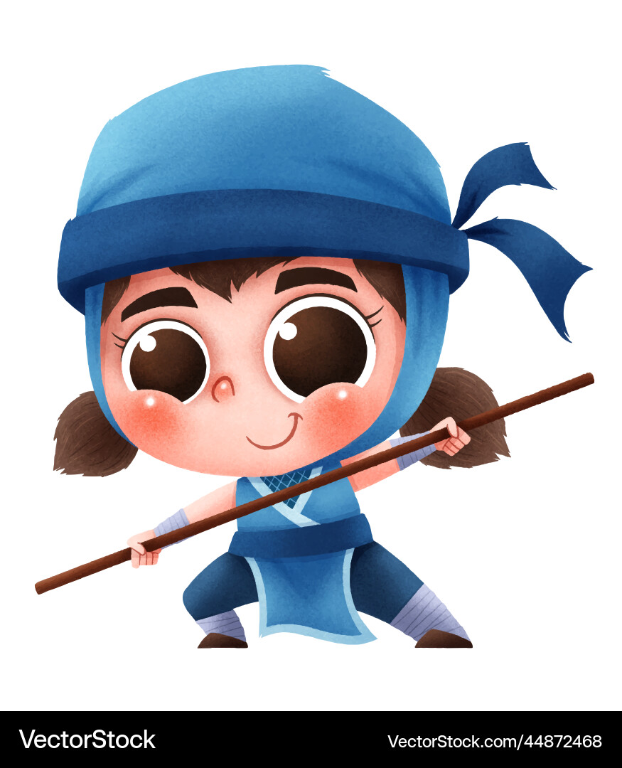 Ninja kids Royalty Free Vector Image - VectorStock