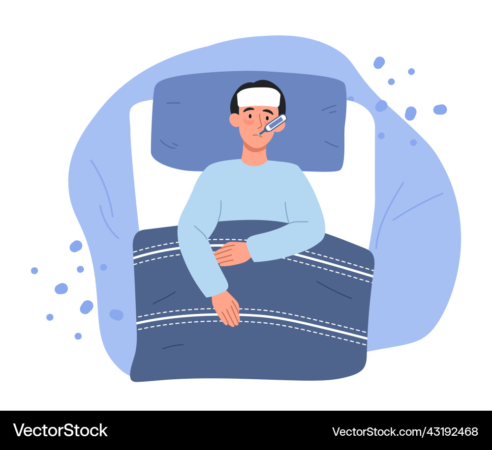 Seasonal allergy or flu concept Royalty Free Vector Image