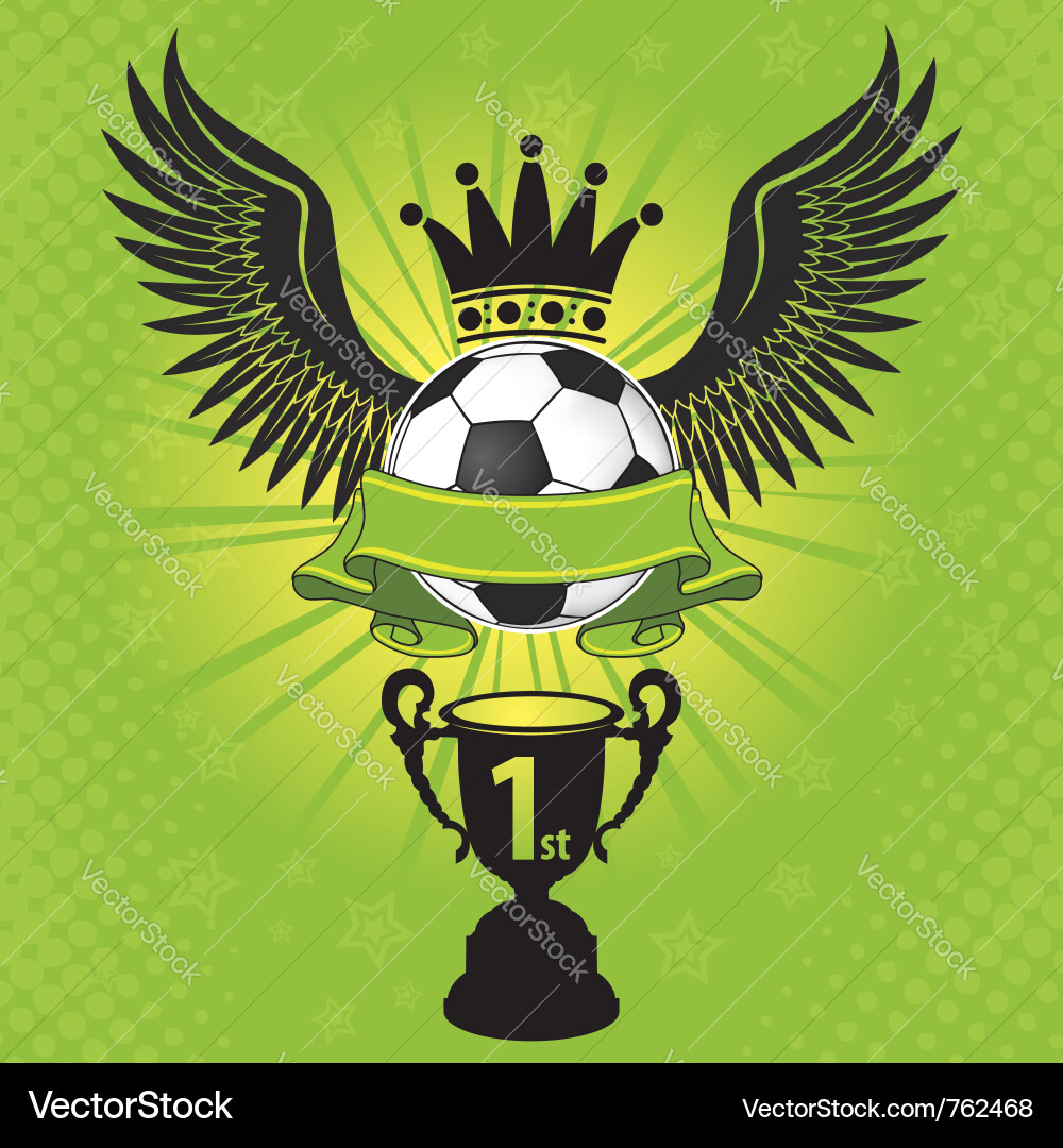 Soccer balls crown Royalty Free Vector Image - VectorStock