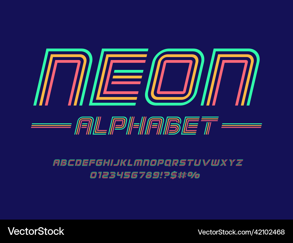 Stylized font Royalty Free Vector Image - VectorStock