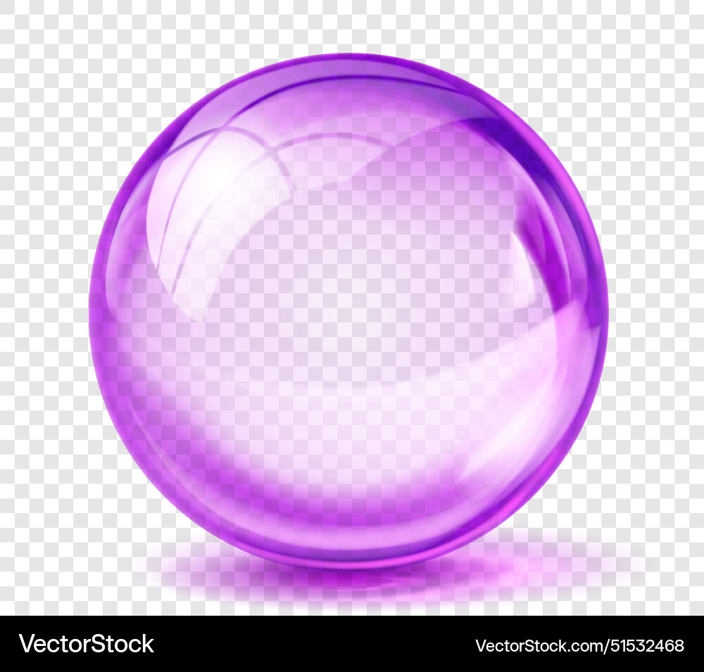 Translucent sphere with glare and shadow Vector Image