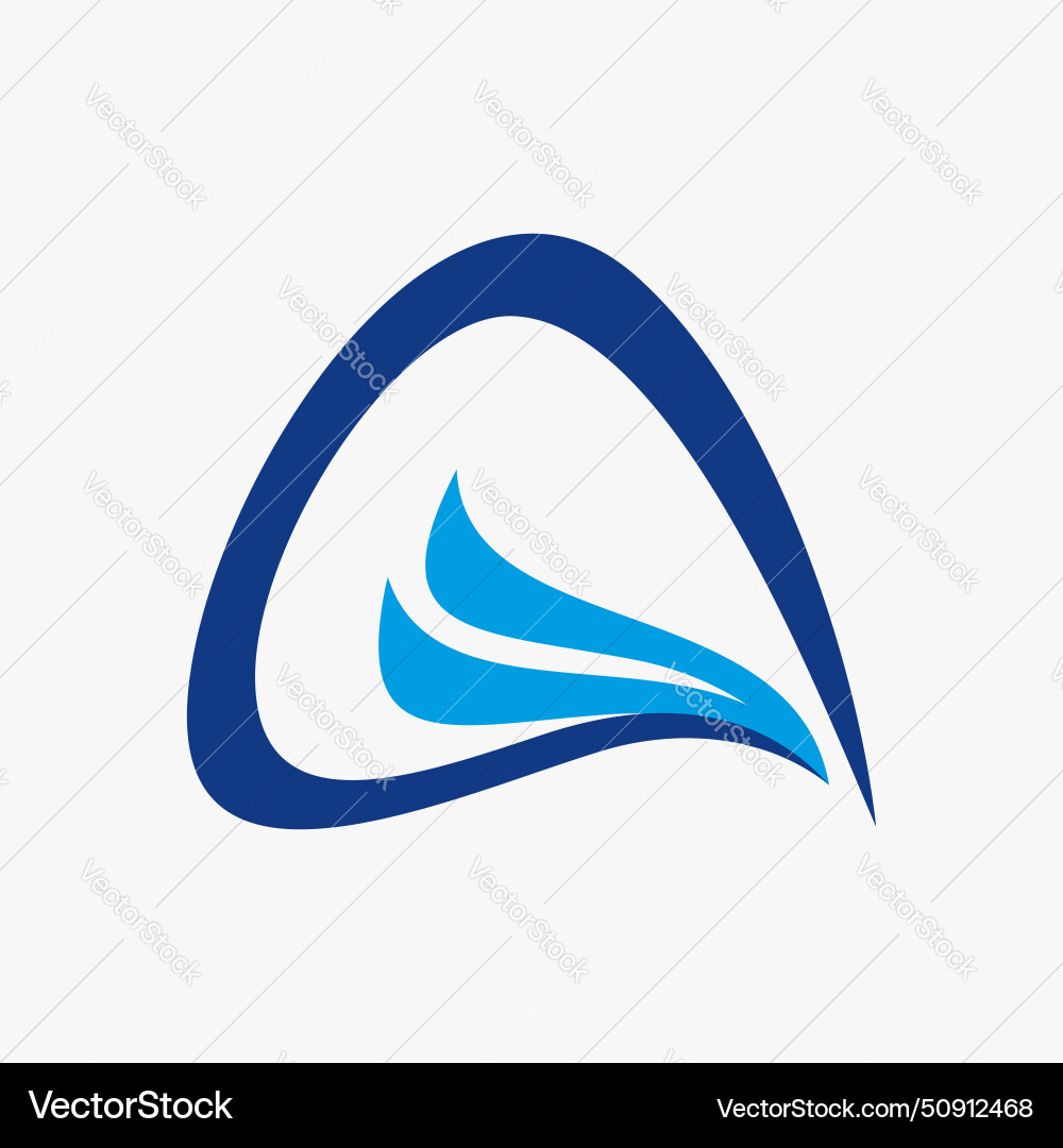 Triangle wave logo Royalty Free Vector Image - VectorStock