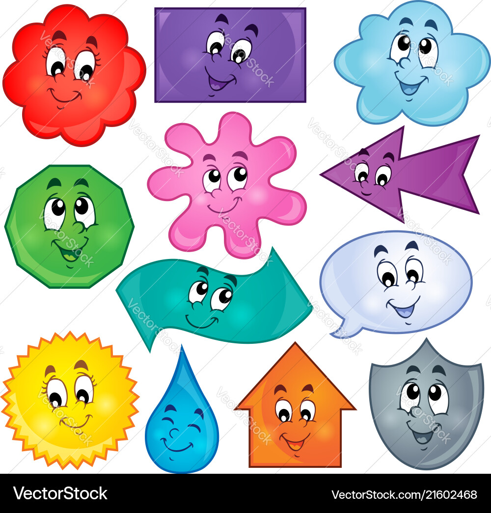 Various shapes theme image 3 Royalty Free Vector Image