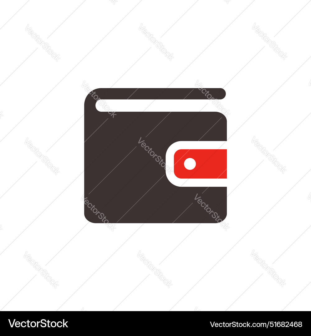 Wallet icon made in color style Royalty Free Vector Image
