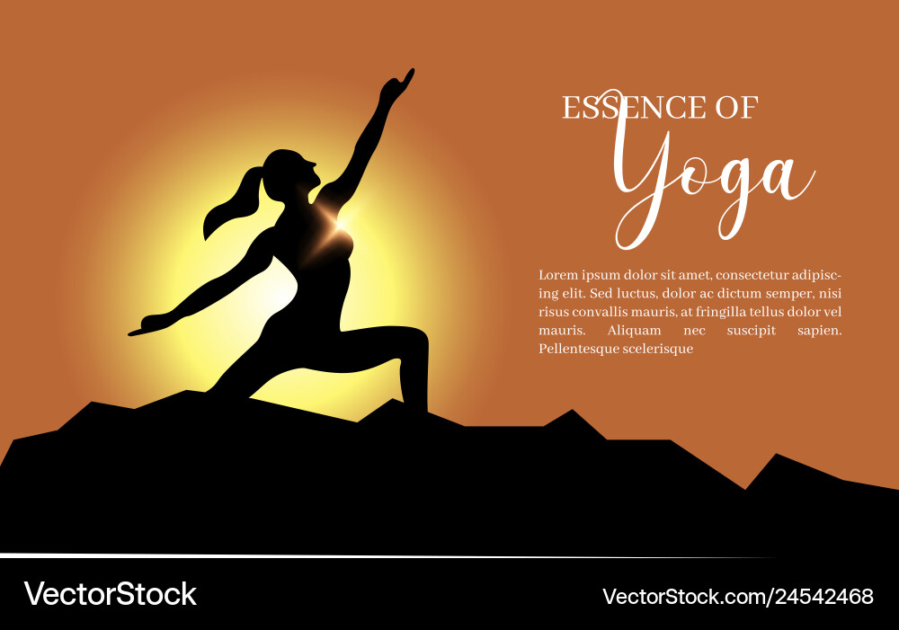 Yoga background template Royalty Free Vector Image