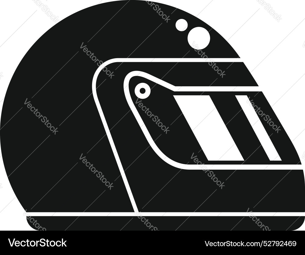 Black motorcycle helmet providing safety Vector Image