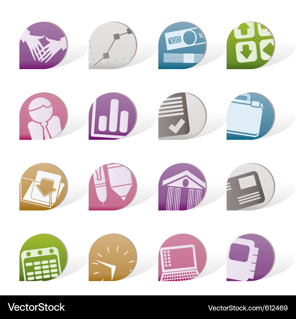 Business and office objects Royalty Free Vector Image