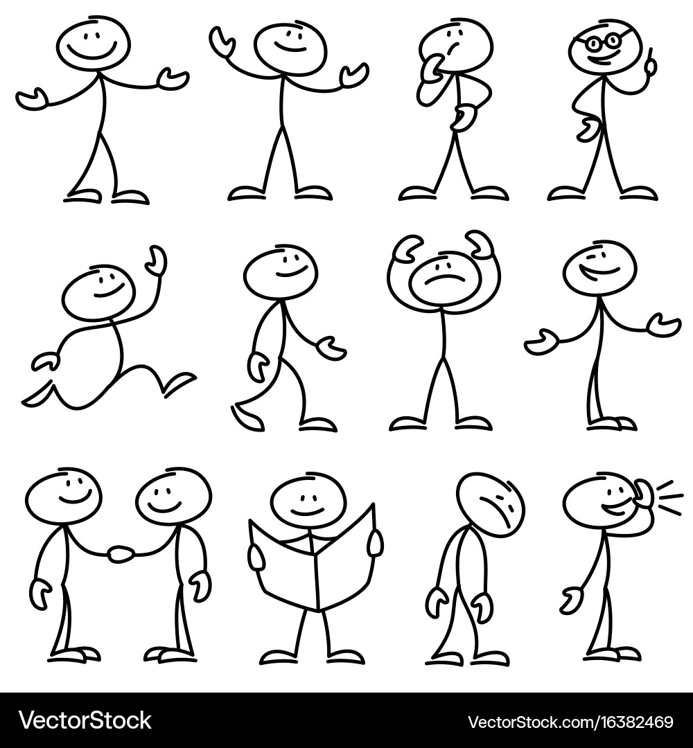 Stick Figure Poses Vector Images (over 2,400)