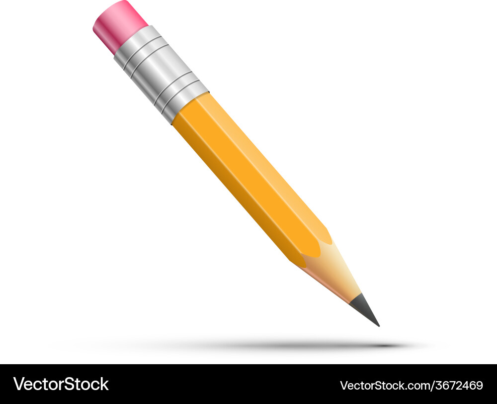 Detailed pencil Royalty Free Vector Image - VectorStock