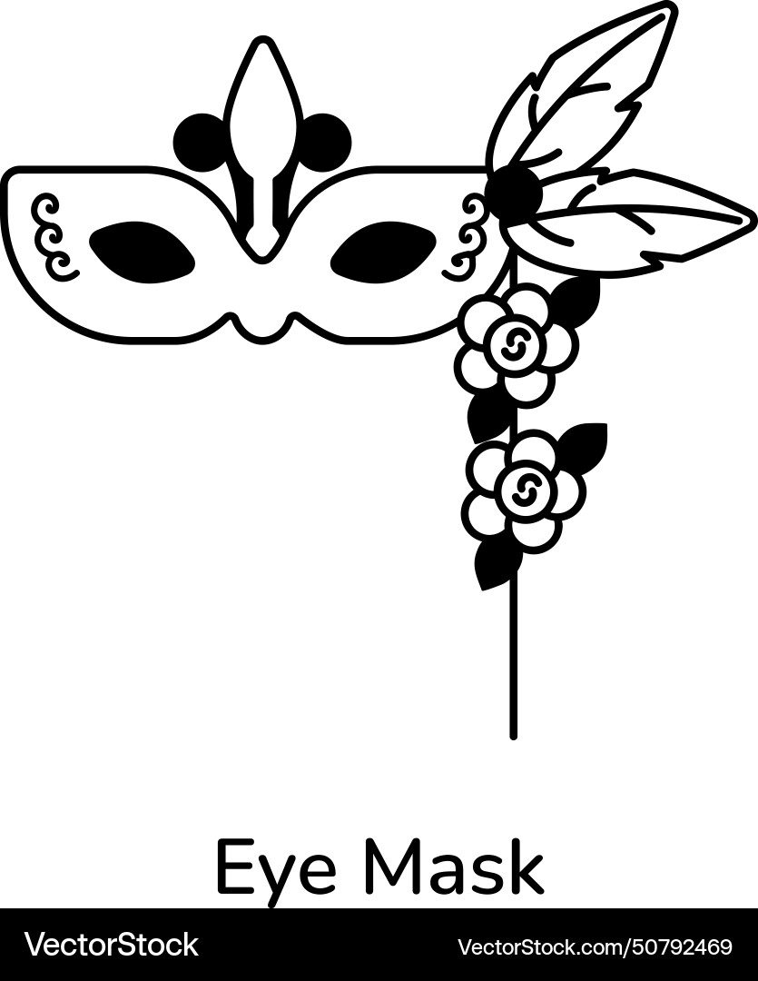 Eye mask Royalty Free Vector Image - VectorStock