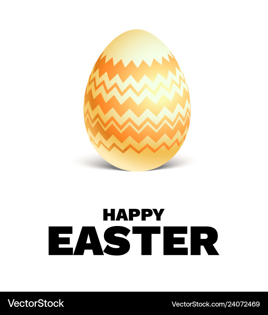 Golden Easter Egg Royalty Free Vector Image - VectorStock