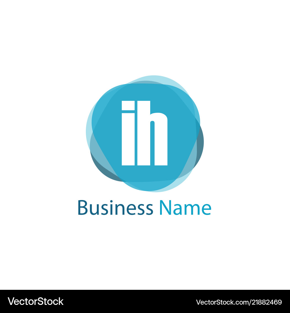 Initial letter ih logo template design Royalty Free Vector