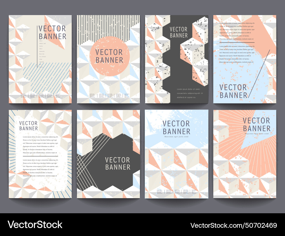 Lovely brochure template design set Royalty Free Vector