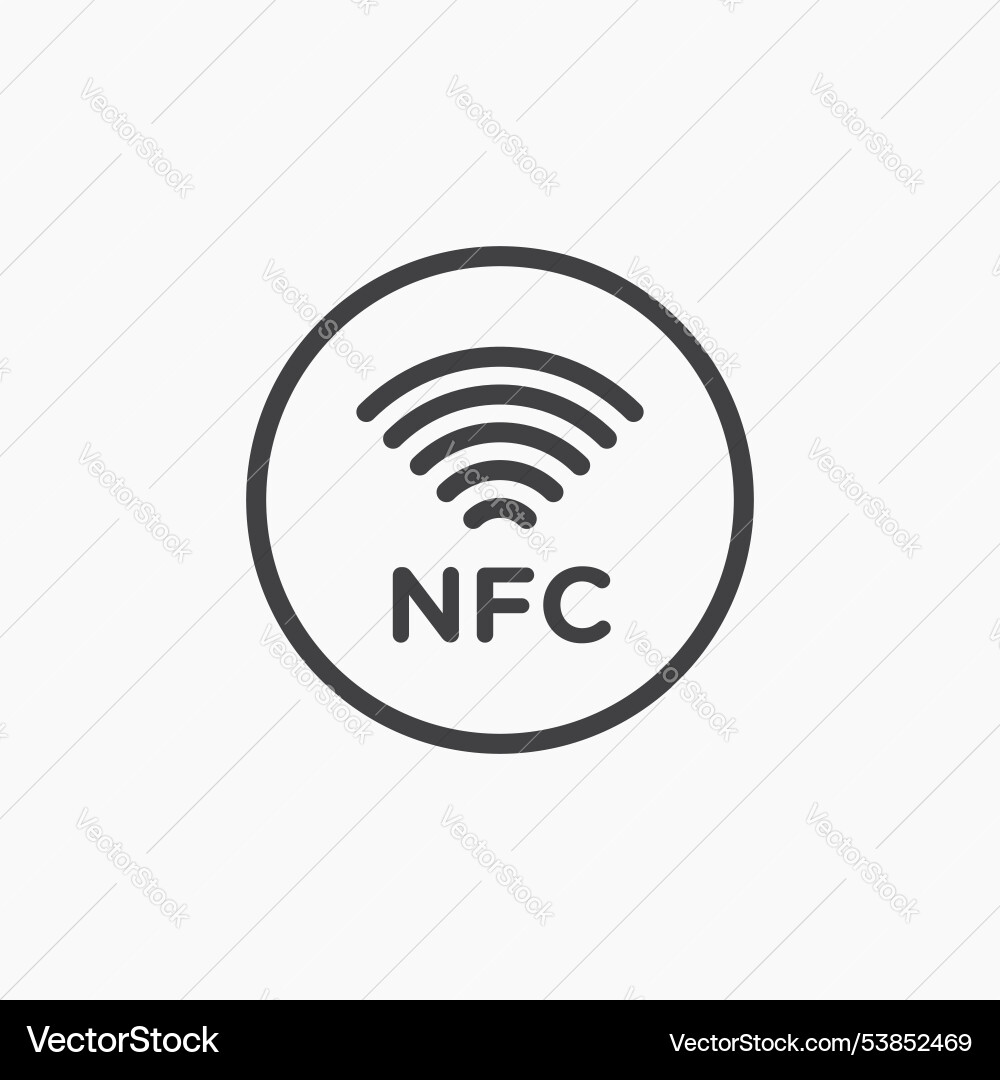 Nfc icon set Royalty Free Vector Image - VectorStock