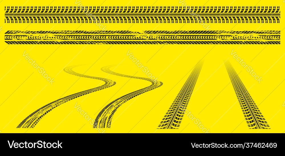 Offroad Tire Tracks Pattern Royalty Free Vector Image