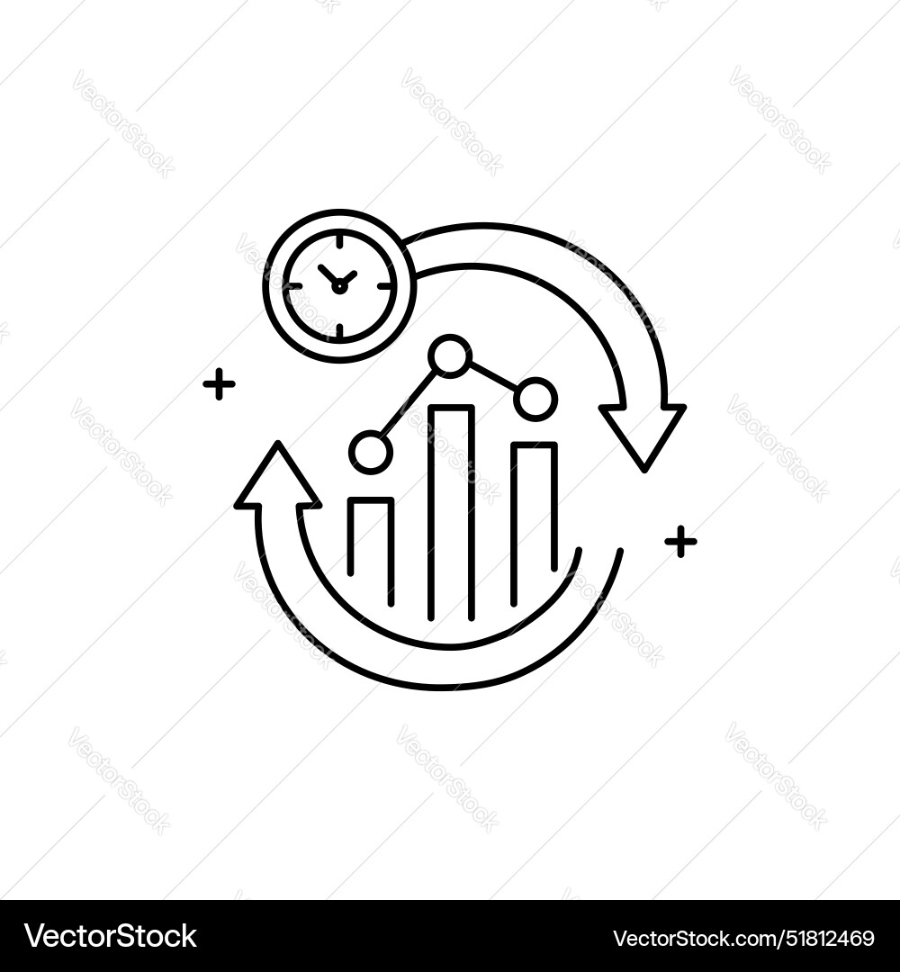 Real-time analytics monitoring live Royalty Free Vector