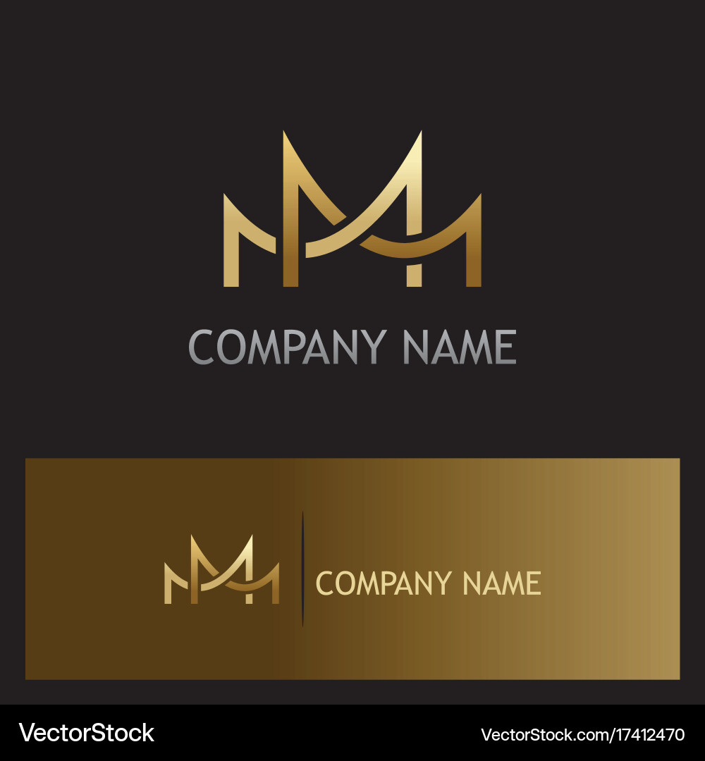 Bridge connect gold logo Royalty Free Vector Image
