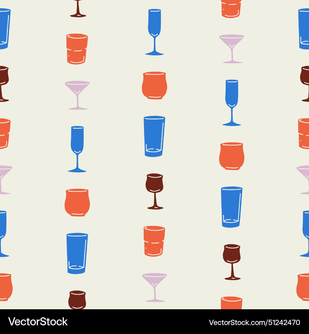 Bunch of cup seamless pattern design Royalty Free Vector