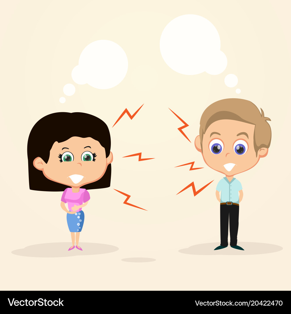Couple quarrel background Royalty Free Vector Image