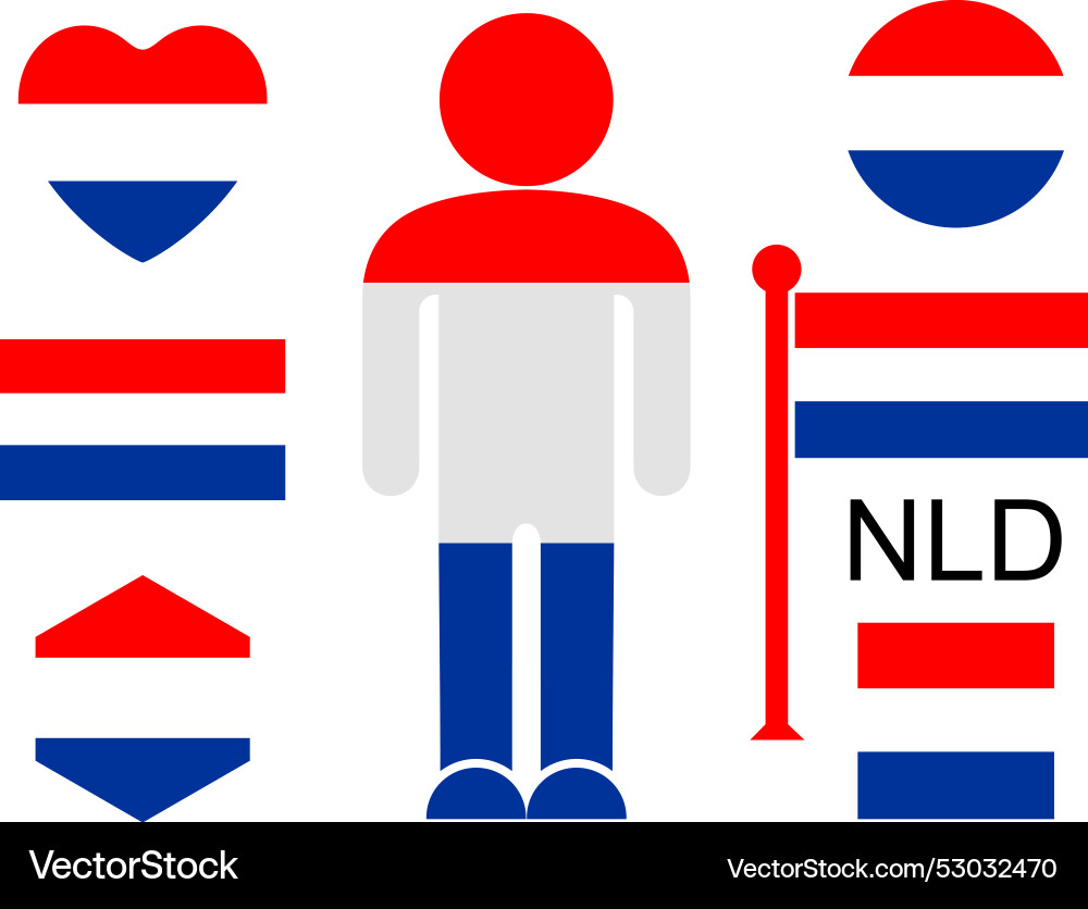 Dutch flag Royalty Free Vector Image - VectorStock