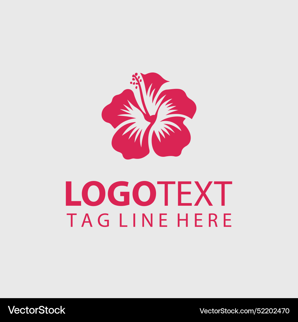 Hibiscus flower logo Royalty Free Vector Image