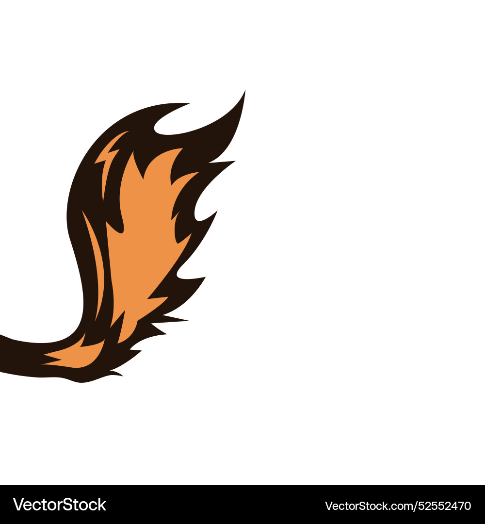 Hyena tail element concept design template Vector Image