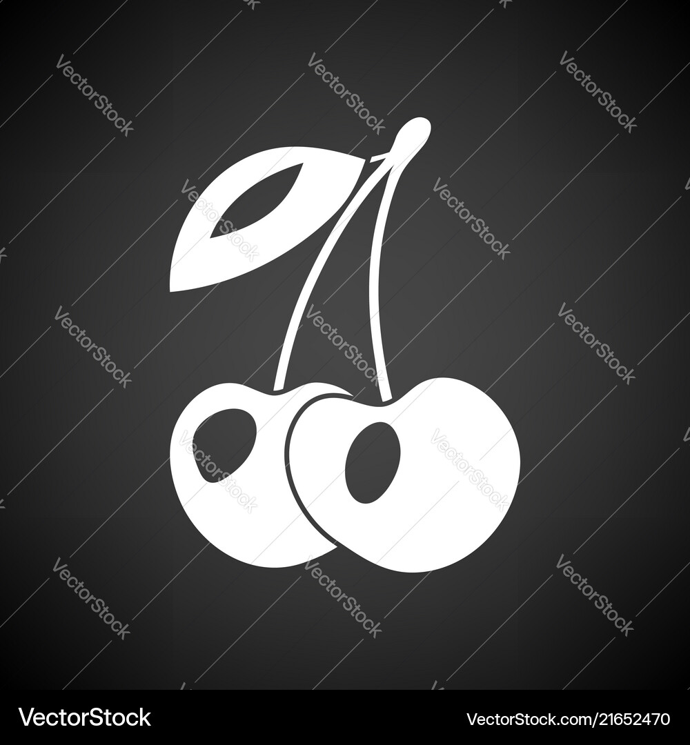 Icon of cherry Royalty Free Vector Image - VectorStock