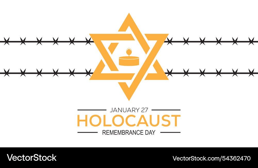 International holocaust remembrance day Royalty Free Vector