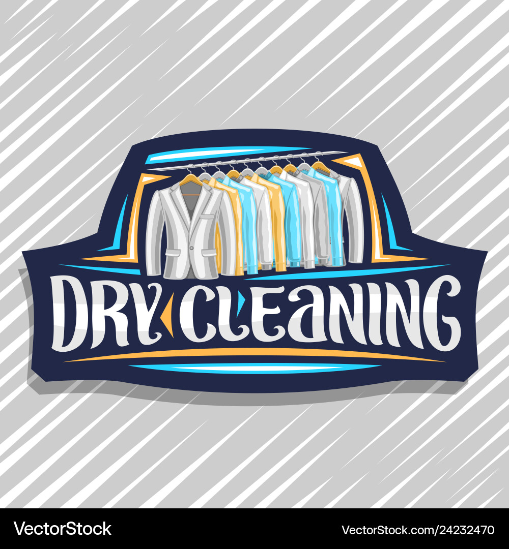 Logo for dry cleaning Royalty Free Vector Image