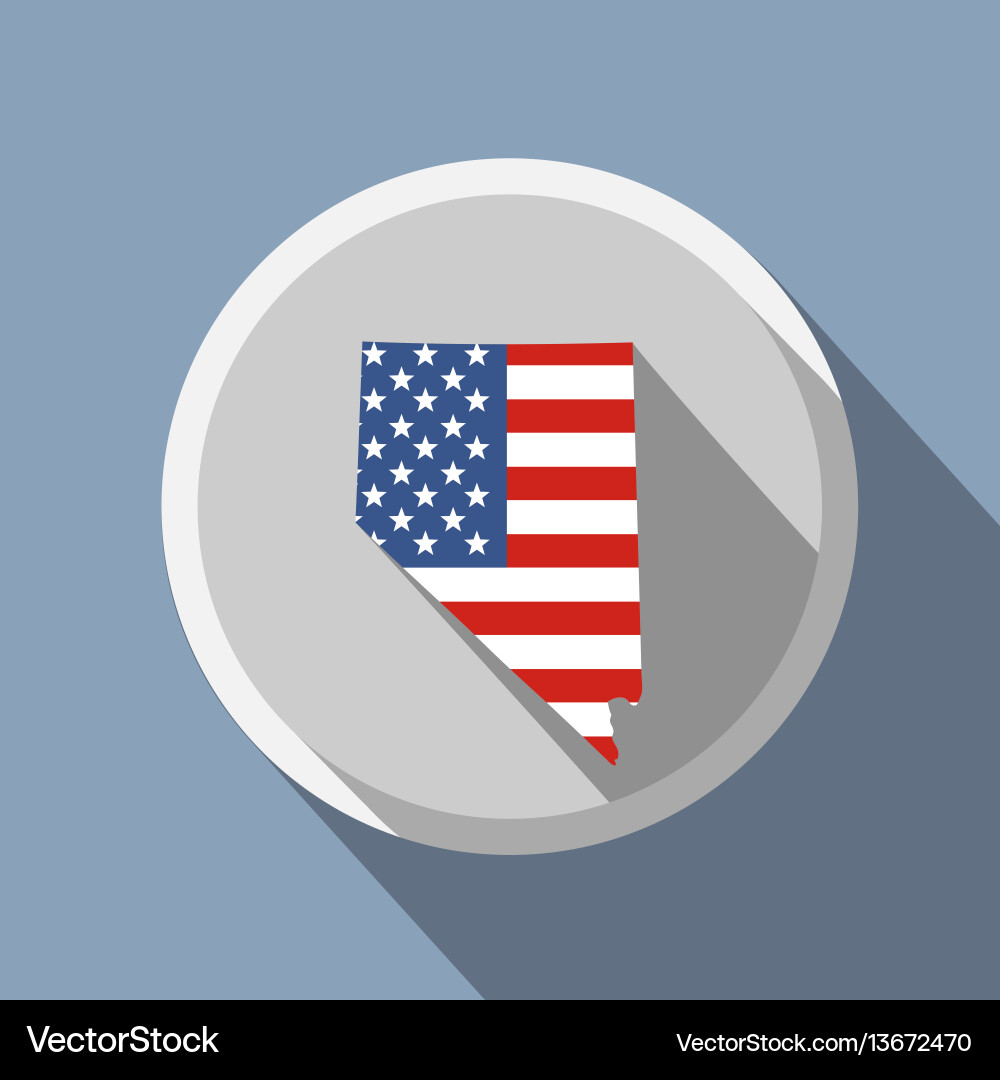 Map of nevada on white background Royalty Free Vector Image