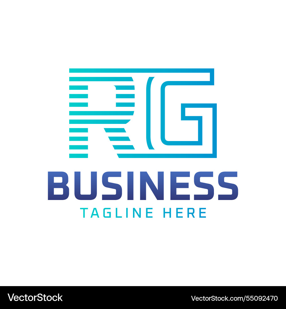 Rg logo design sleek modern letter Royalty Free Vector Image