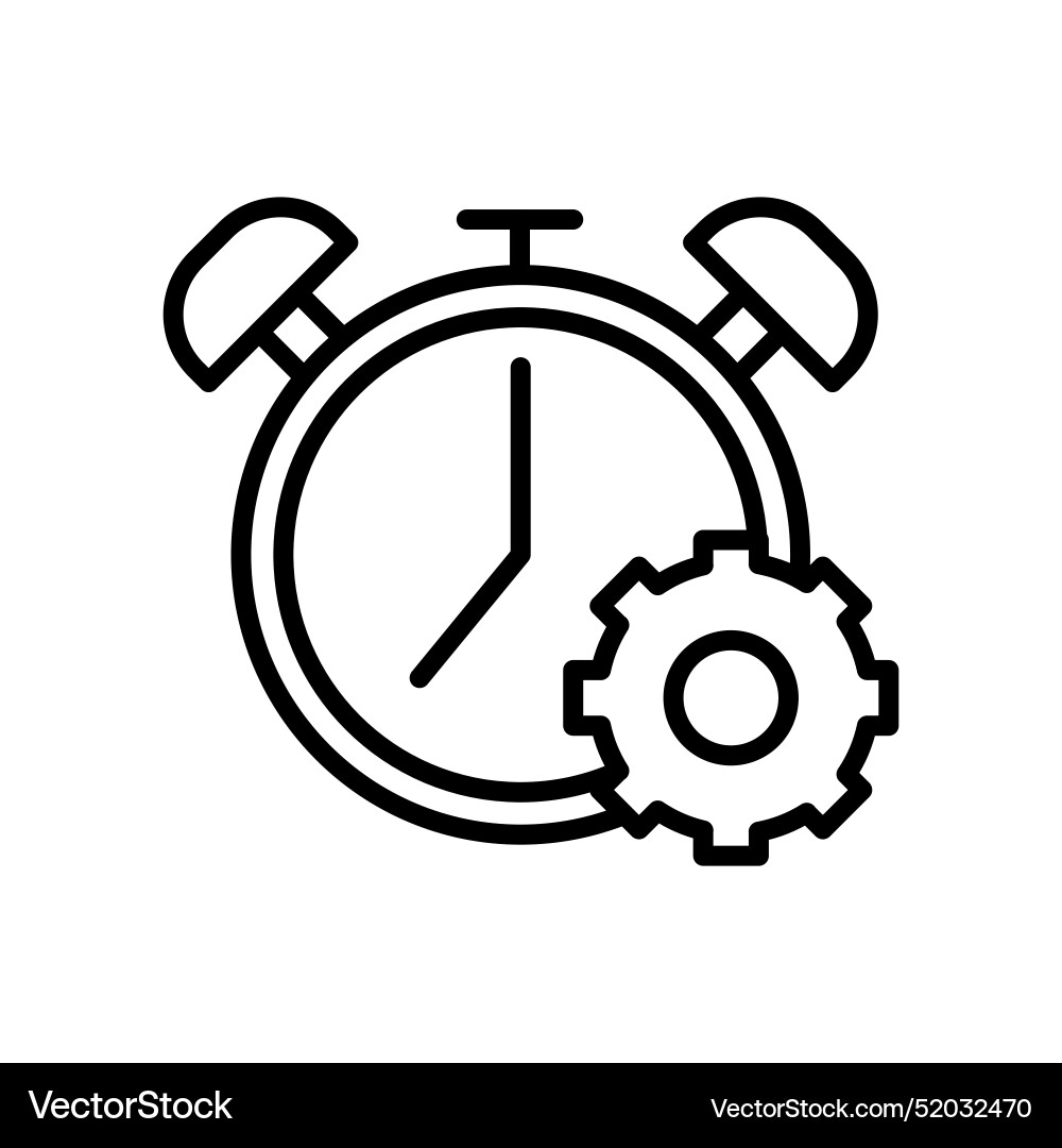 Work efficiency icon linear logo mark in black Vector Image